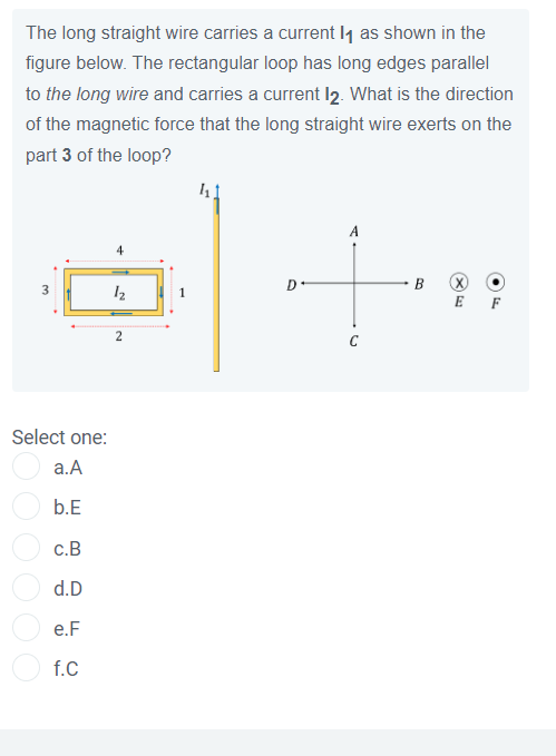 Solved The long straight wire carries a current l1 as shown | Chegg.com