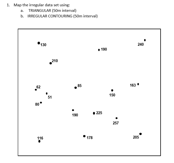 Solved 1. Map the irregular data set using: a. TRIANGULAR | Chegg.com