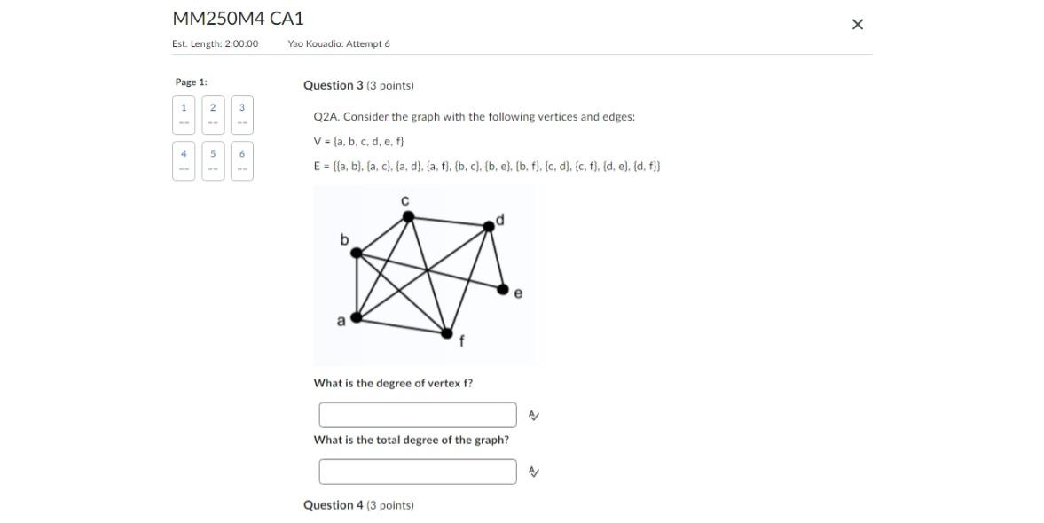 Solved Q2A. Consider the graph with the following vertices | Chegg.com