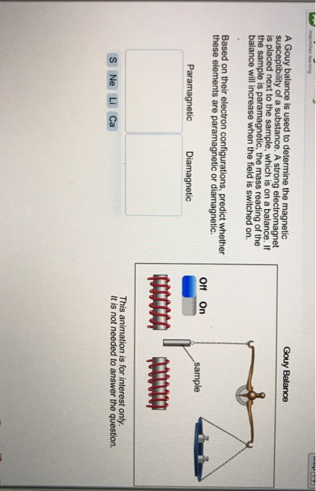 Solved A Gouy balance susceptibility of a substance. A | Chegg.com