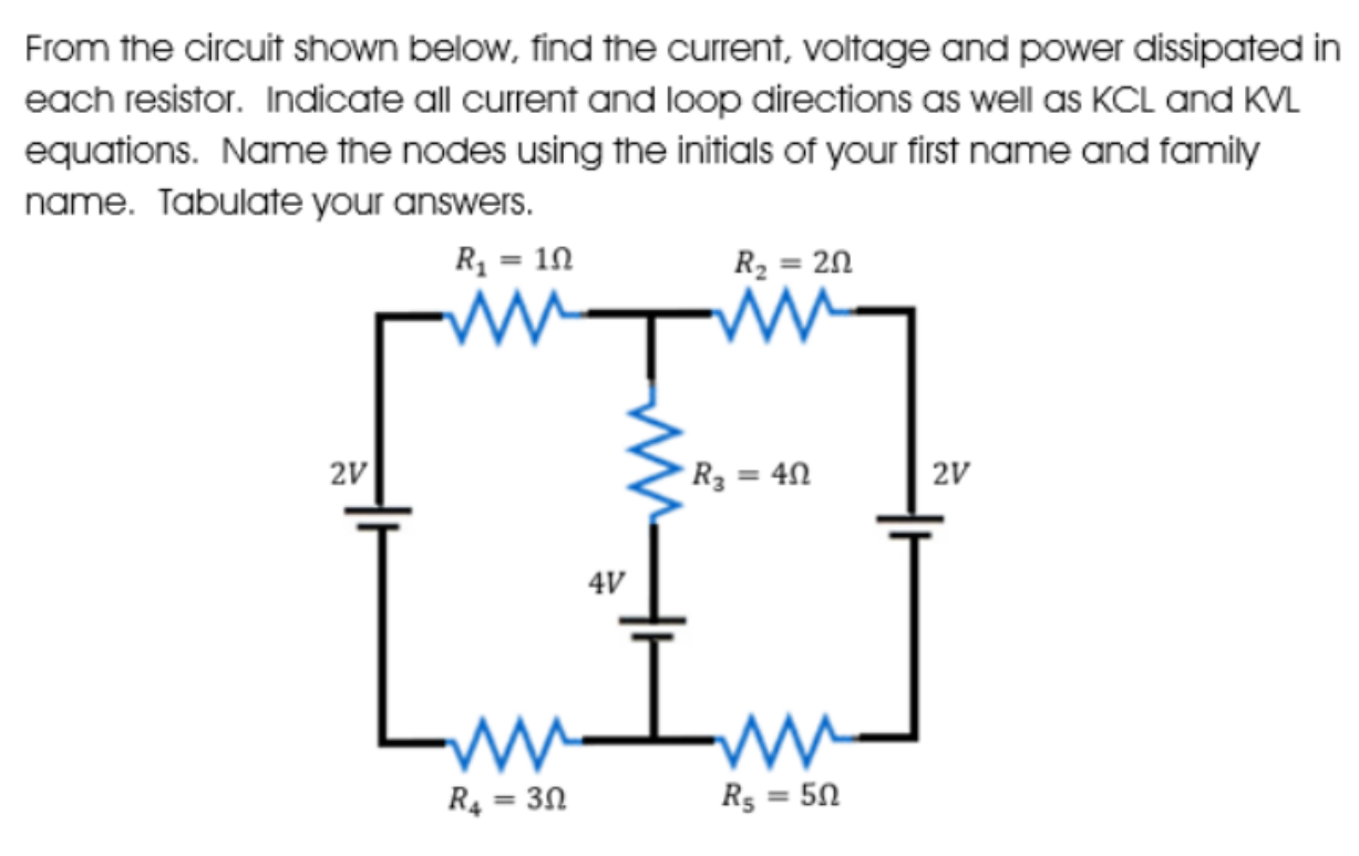 Solved From the circuit shown below, find the current, | Chegg.com