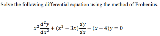 Solved Solve the following differential equation using the | Chegg.com