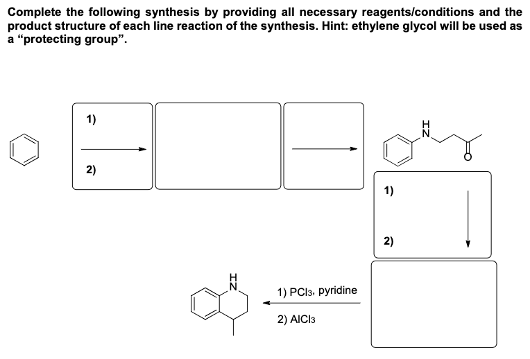 Solved Complete the following synthesis by providing all | Chegg.com