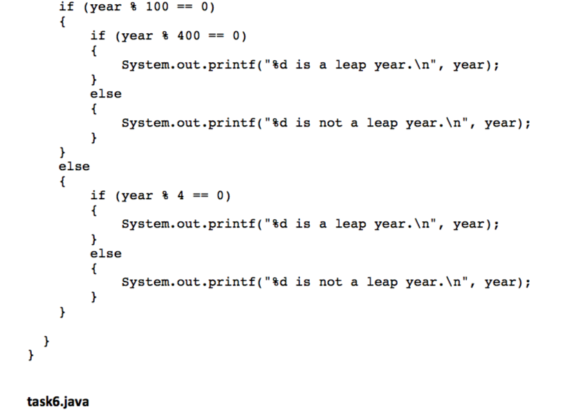 Solved Task 6 (20 pts.) The program task6.java given below | Chegg.com