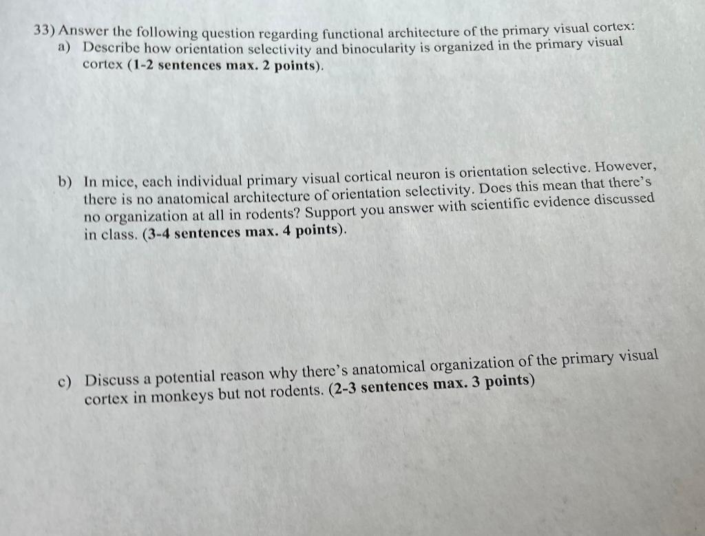 Solved 33) Answer the following question regarding | Chegg.com
