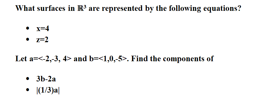Solved What surfaces in R3 are represented by the following | Chegg.com
