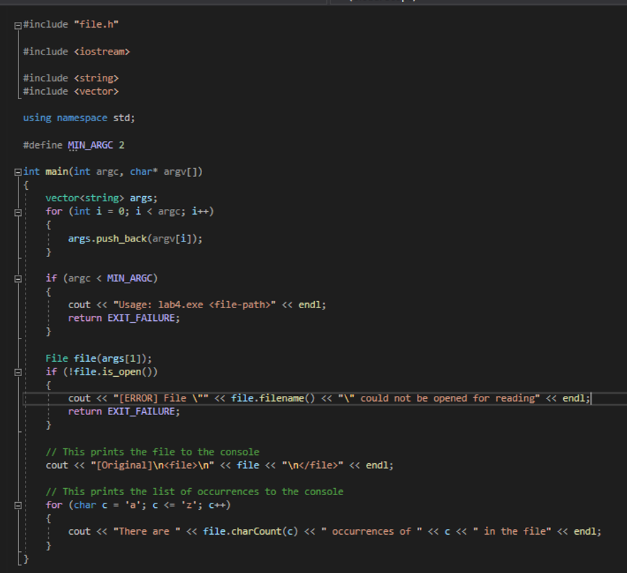 Solved Implement a C++ class to support the existing driver | Chegg.com