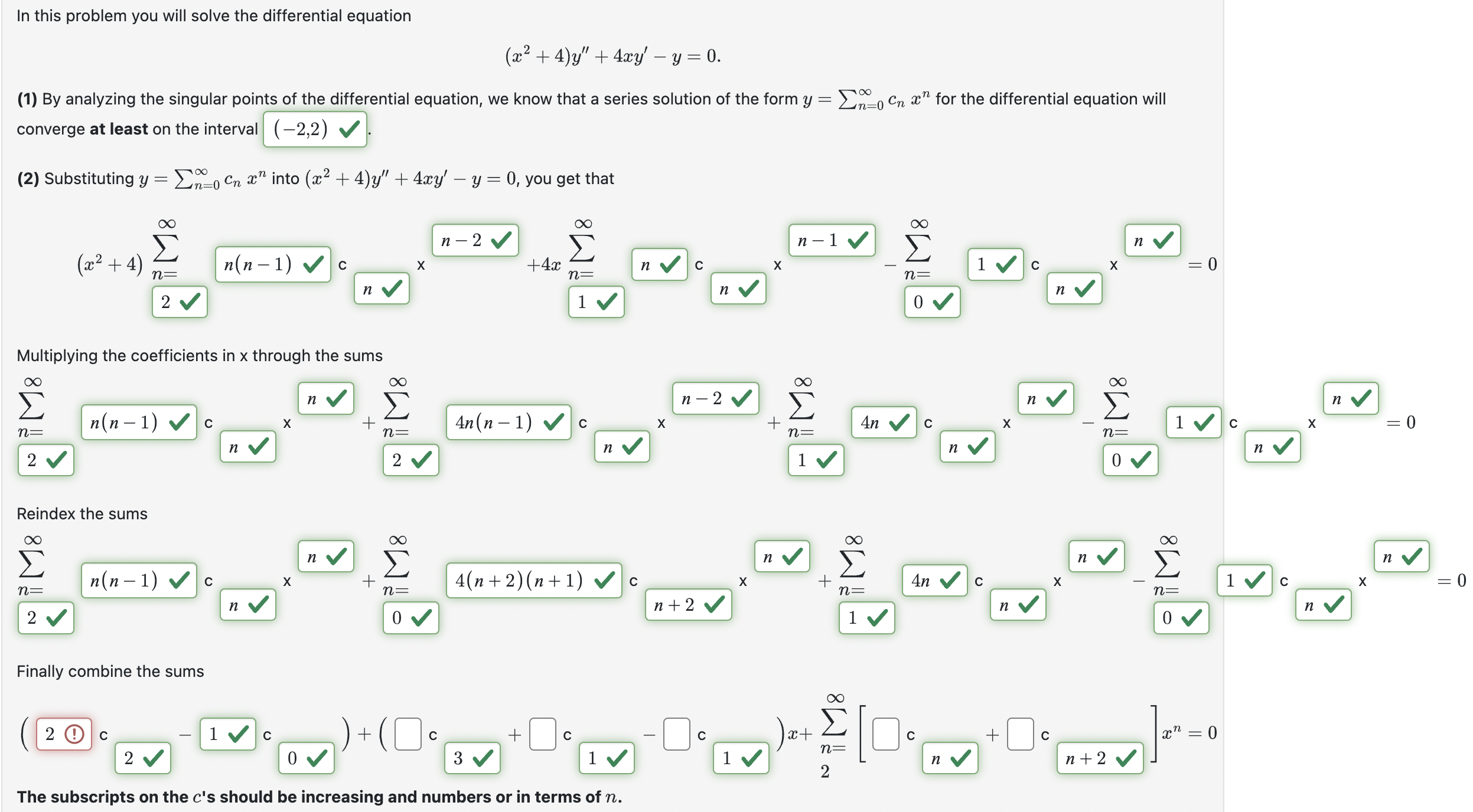 Solved In this problem you will solve the differential | Chegg.com