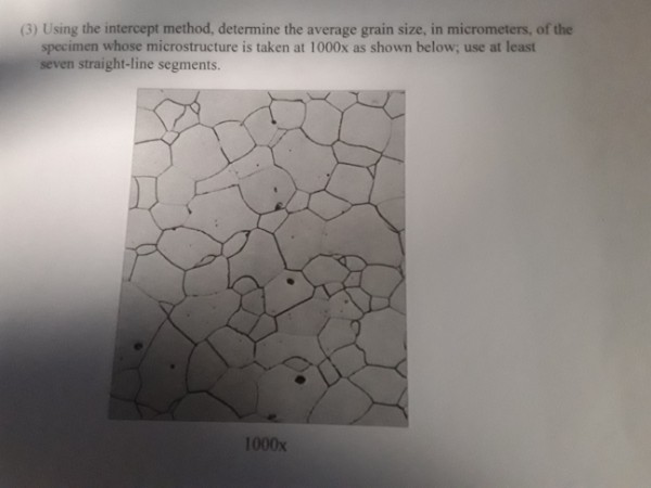 Solved (3) Using the intercept method, determine the average | Chegg.com