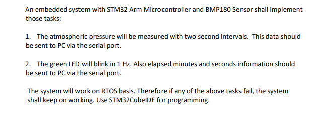 Solved An embedded system with STM32 Arm Microcontroller and | Chegg.com