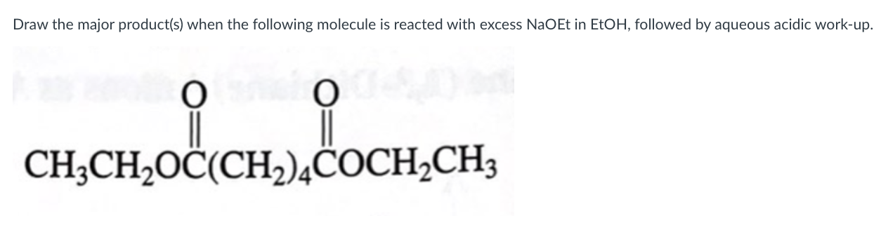 Solved Draw the major product(s) when the following molecule | Chegg.com