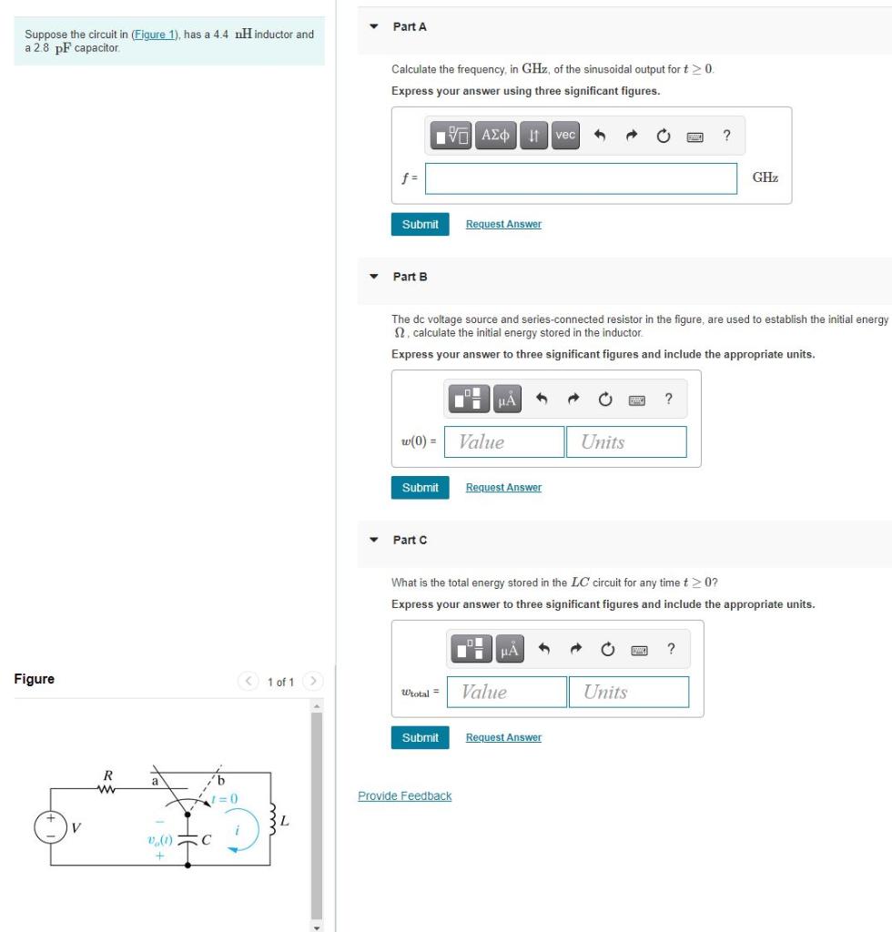 Solved Y Part A Suppose the circuit in (Figure 1), has a 4.4 | Chegg.com