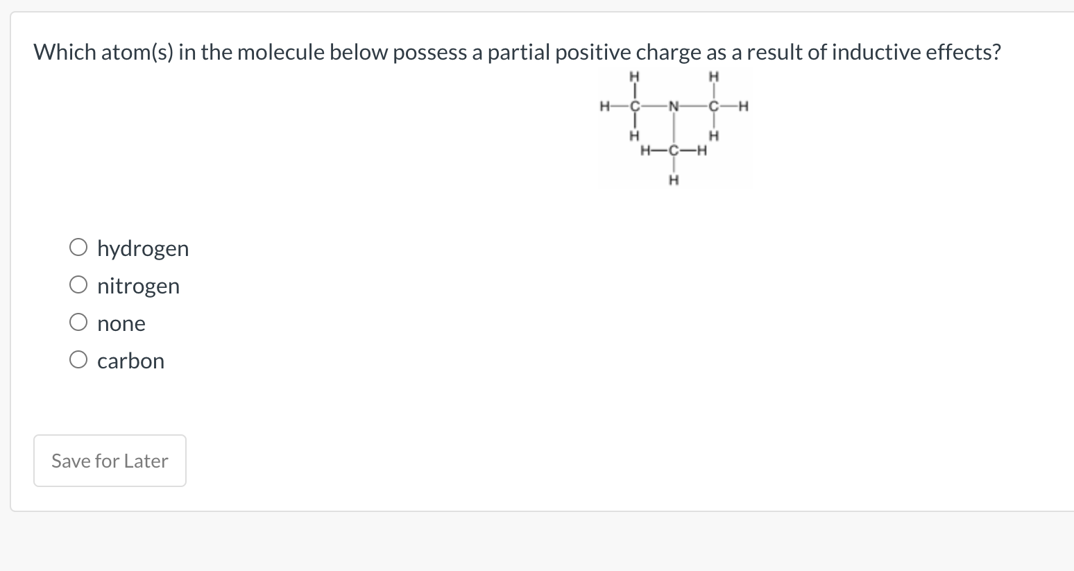 Solved Which atom(s) in the molecule below possess a partial | Chegg.com