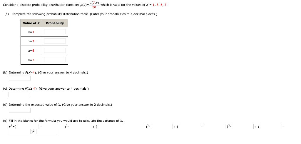 Solved Consider a discrete probability distribution | Chegg.com