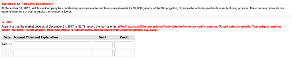 Solved Exercise 9-12 (Part Level Submission) At December 31, | Chegg.com