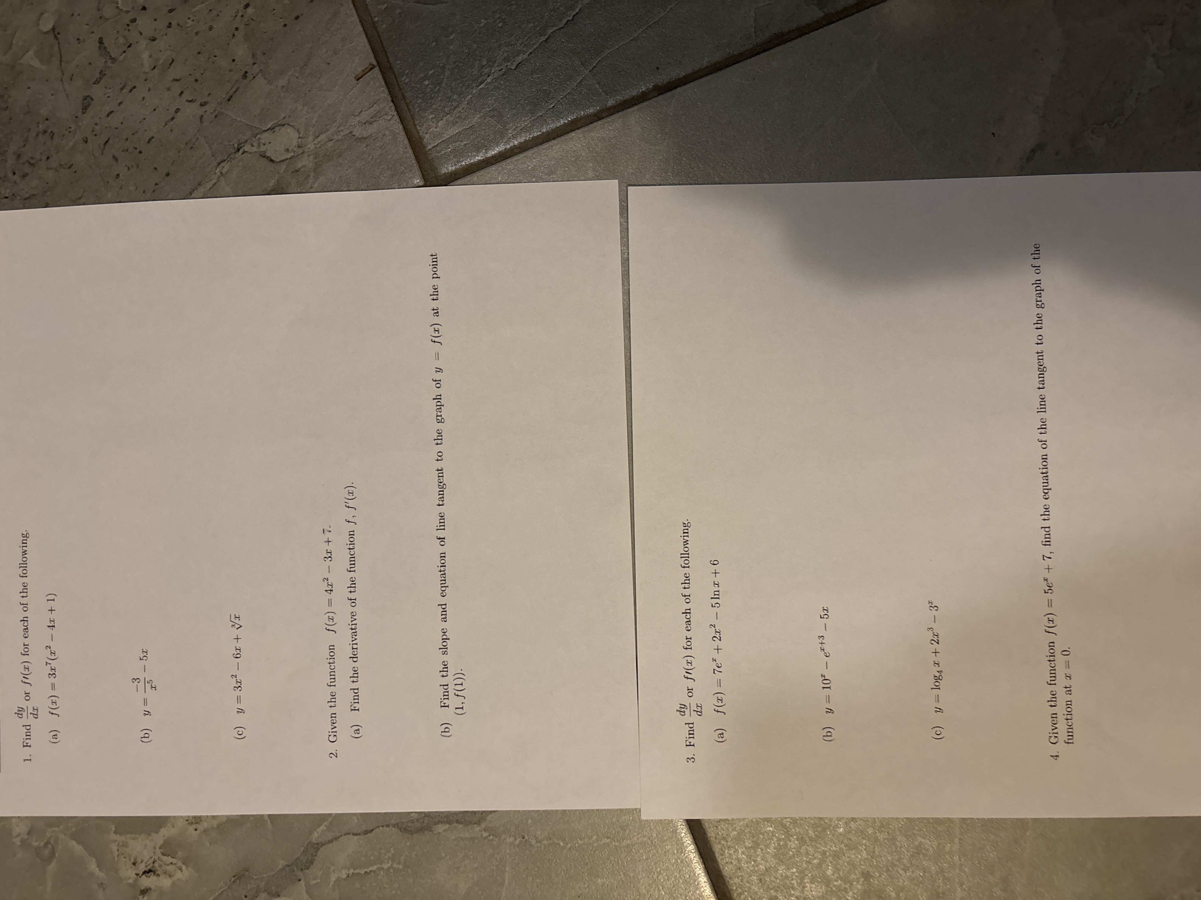 Solved Find dydx ﻿or f'(x) ﻿for each of the | Chegg.com