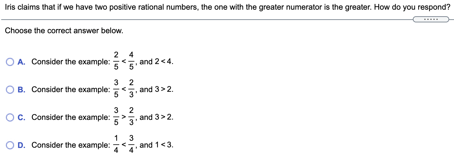 Solved Iris claims that if we have two positive rational | Chegg.com