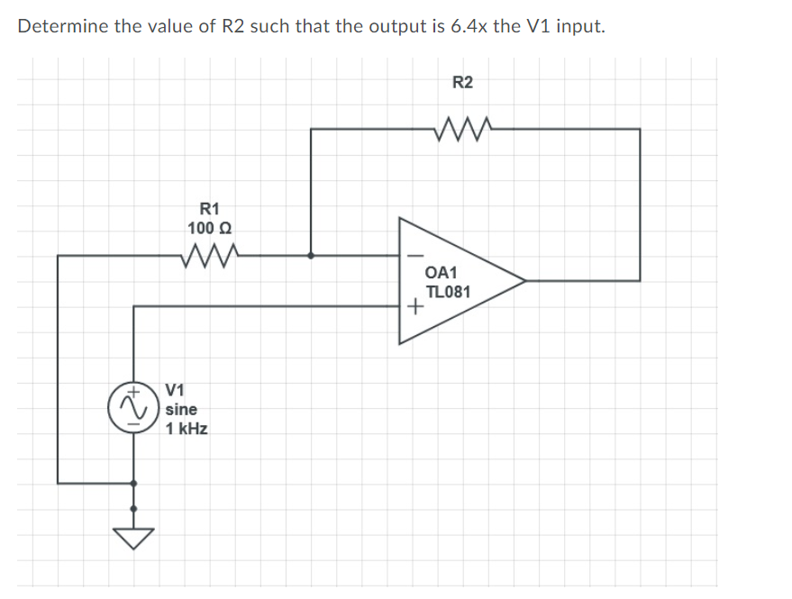 Solved Determine the value of R2 such that the output is | Chegg.com
