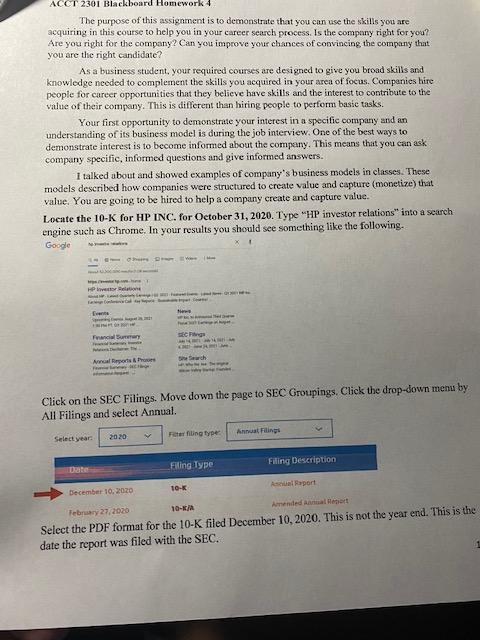 Solved 1. What is HP's most recent year end on the | Chegg.com