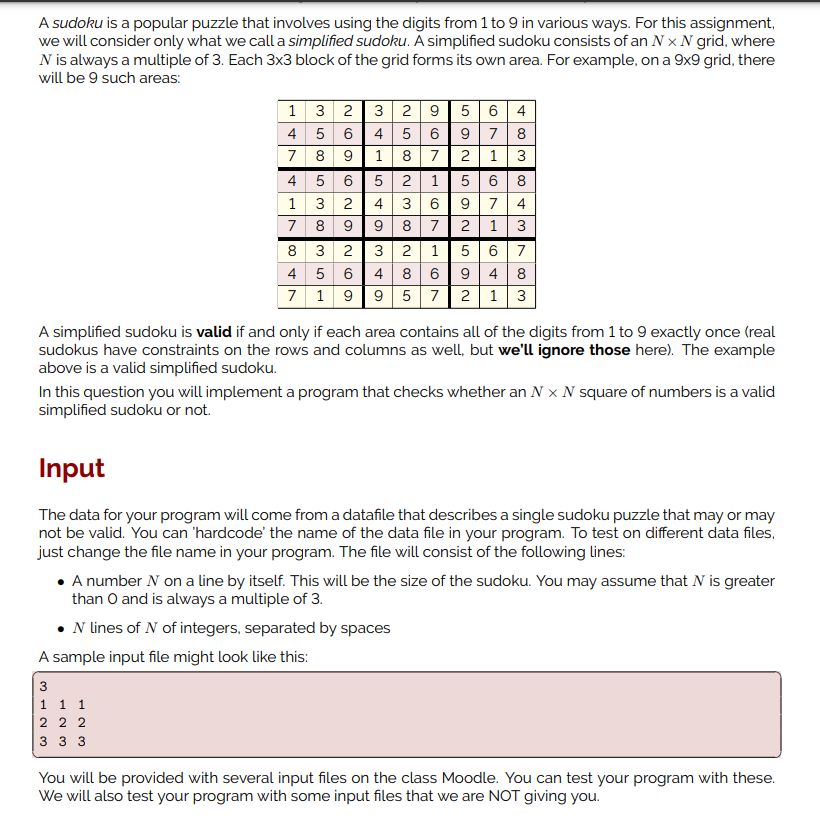Solved A sudoku is a popular puzzle that involves using the | Chegg.com