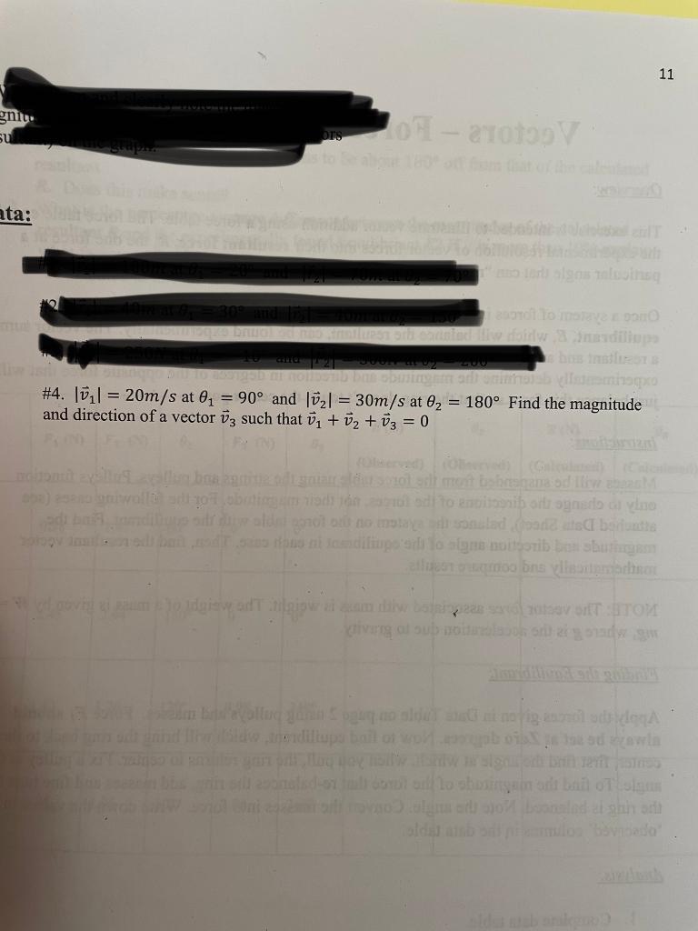 Solved #4. ∣v1∣=20 m/s at θ1=90∘ and ∣v2∣=30 m/s at θ2=180∘ | Chegg.com