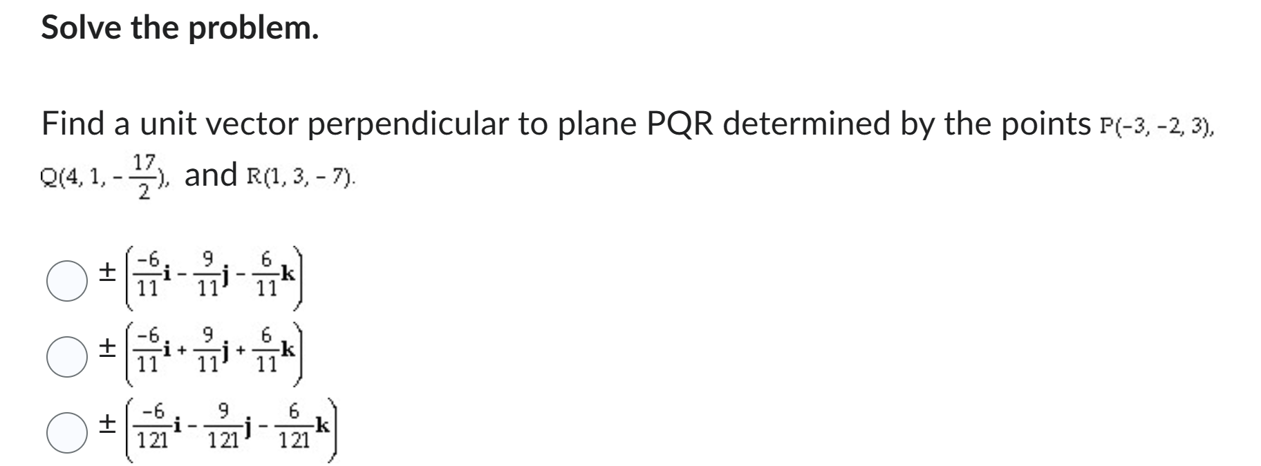 Solved Solve the problem. Find a unit vector perpendicular | Chegg.com