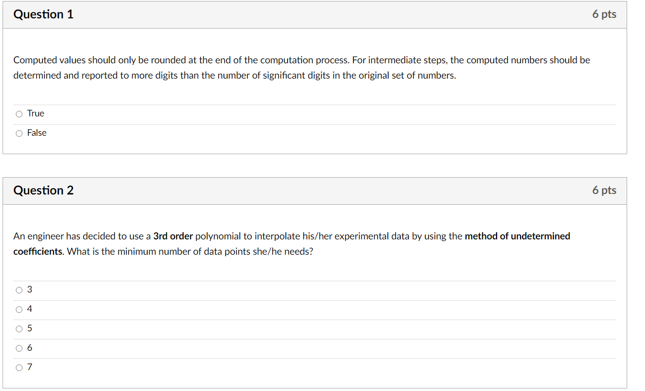 Solved Question 1 6 pts Computed values should only be | Chegg.com