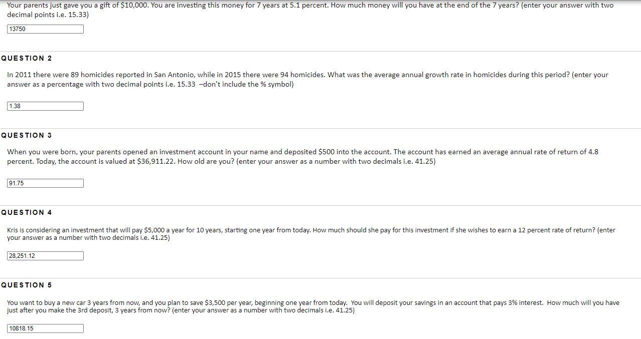 Solved Can you double check my answers and if I am wrong | Chegg.com