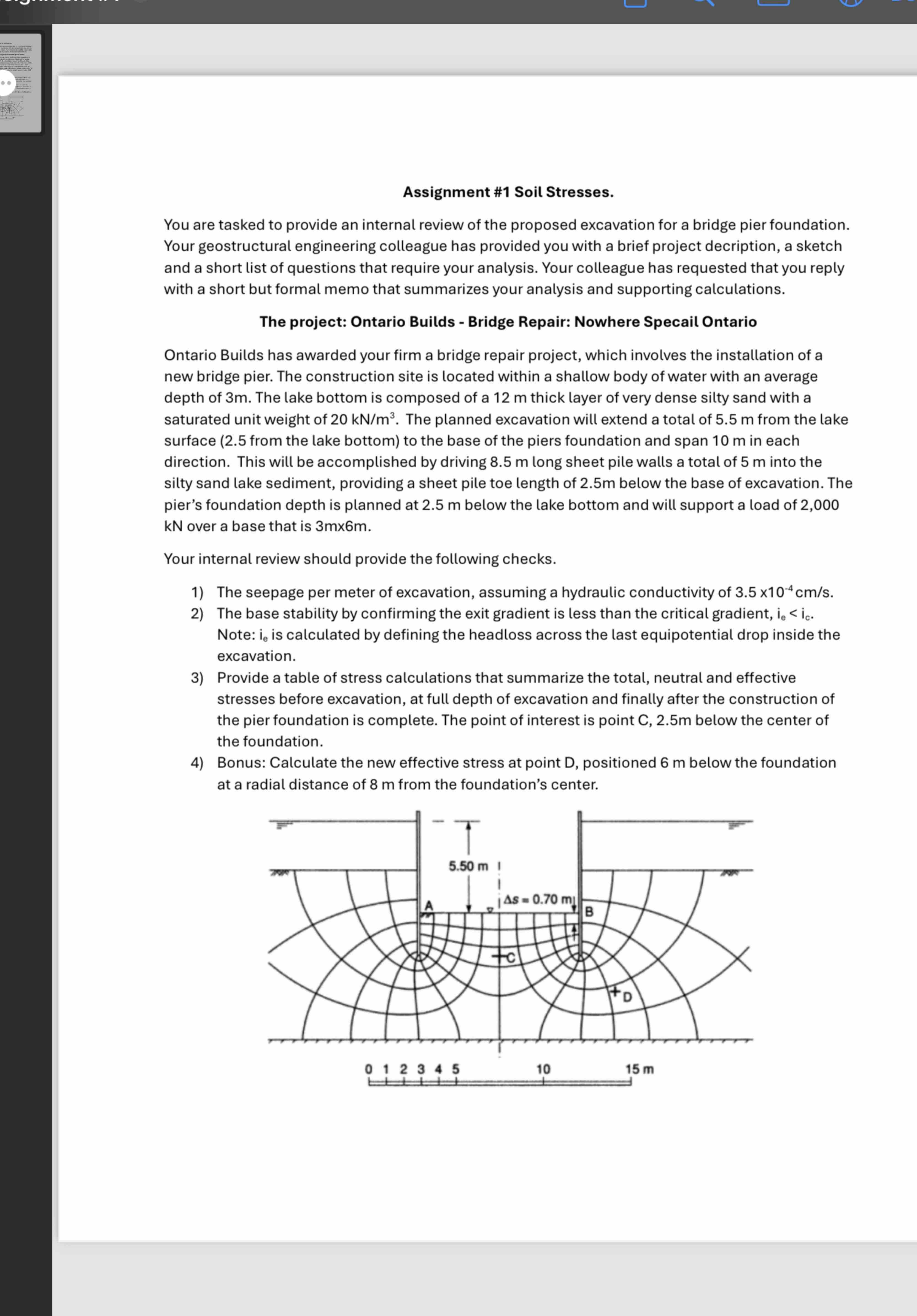 Solved Assignment #1 ﻿Soil Stresses.You are tasked to | Chegg.com