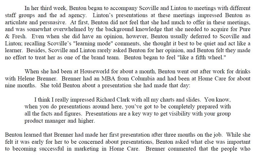 Solved Lisa Benton (A) Case Study (OB, HR Management and | Chegg.com