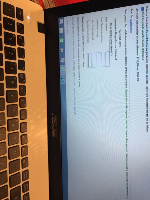 Solved first quarter results are as follows: Data Table | Chegg.com
