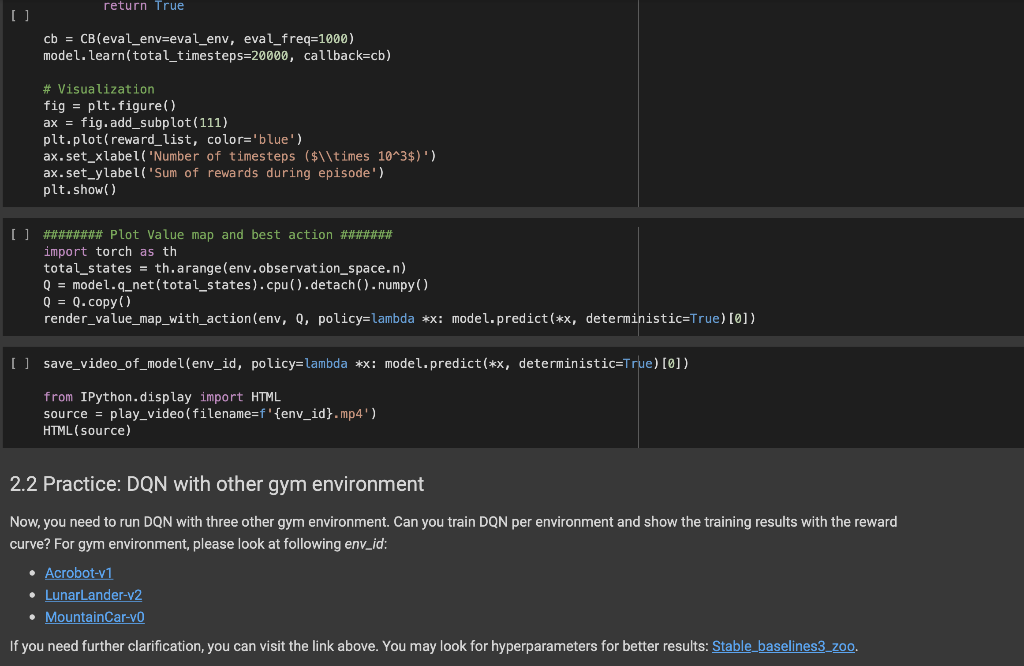 2 Deep Q-learning with Applications [20 pts] In this | Chegg.com