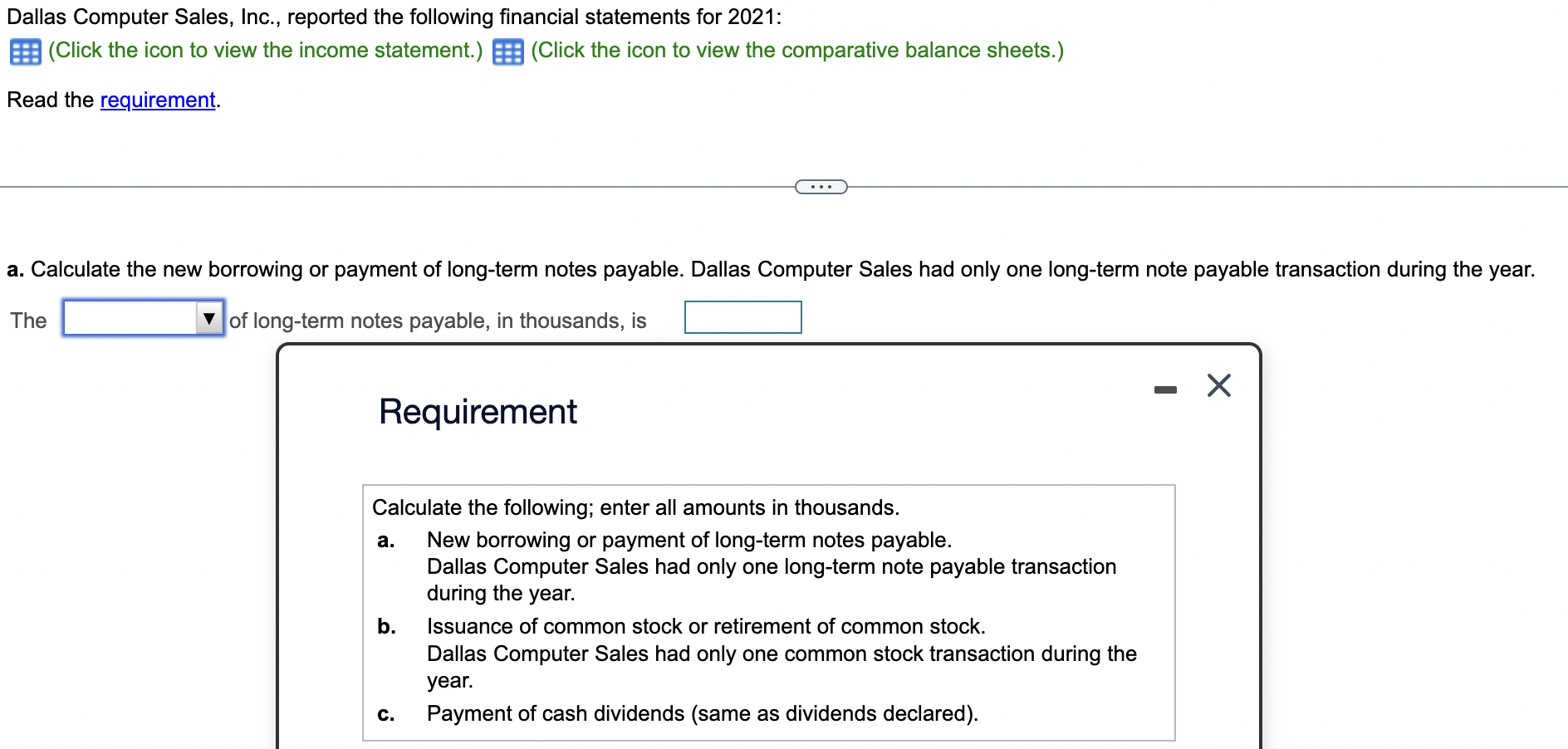 Solved Dallas Computer Sales, Inc., reported the following | Chegg.com