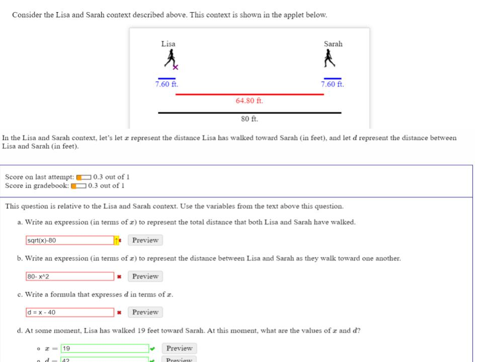 Solved Consider the Lisa and Sarah context described above. | Chegg.com