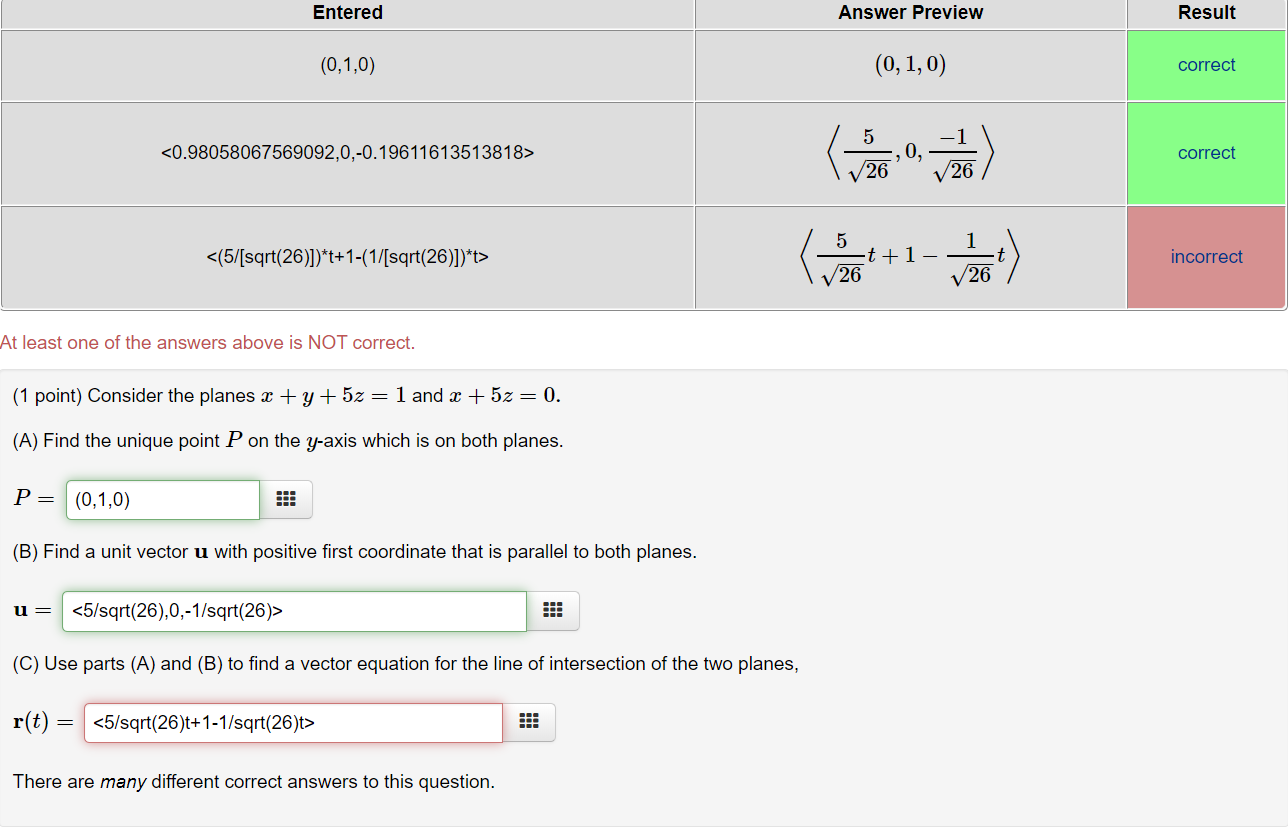 Solved (1 point) For the curve given by r(t) = (1t, et, | Chegg.com