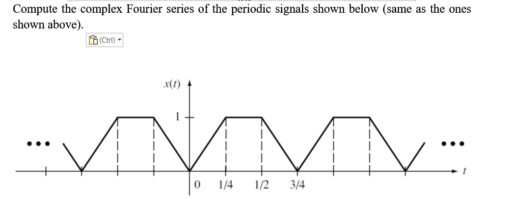 Solved Compute the complex Fourier series of the periodic | Chegg.com