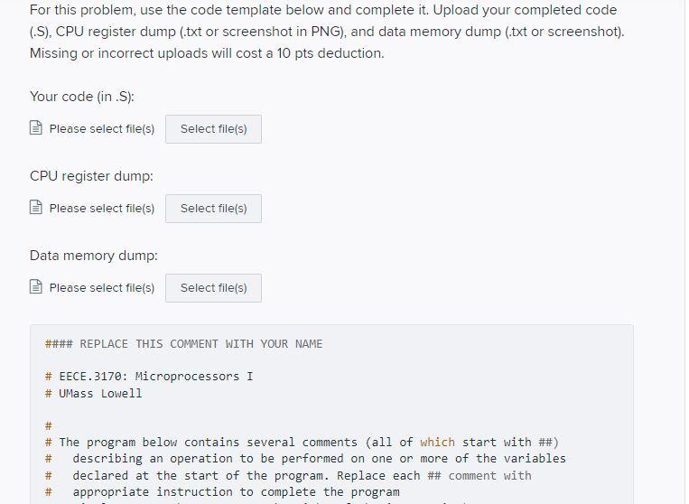 For this problem, use the code template below and | Chegg.com