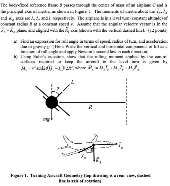 The body-fixed reference frame Bpasses through the | Chegg.com