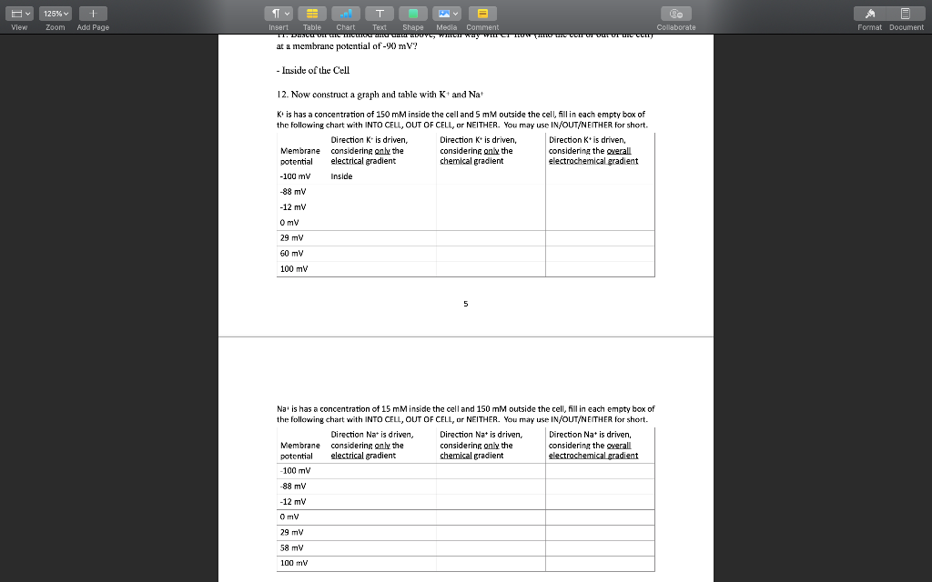 125% 1 View Zoom Add Page ST T Insert Table Chart | Chegg.com