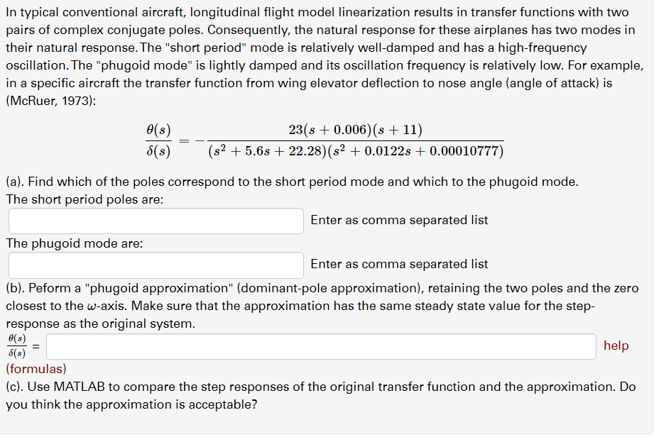 Solved In typical conventional aircraft, longitudinal flight | Chegg.com