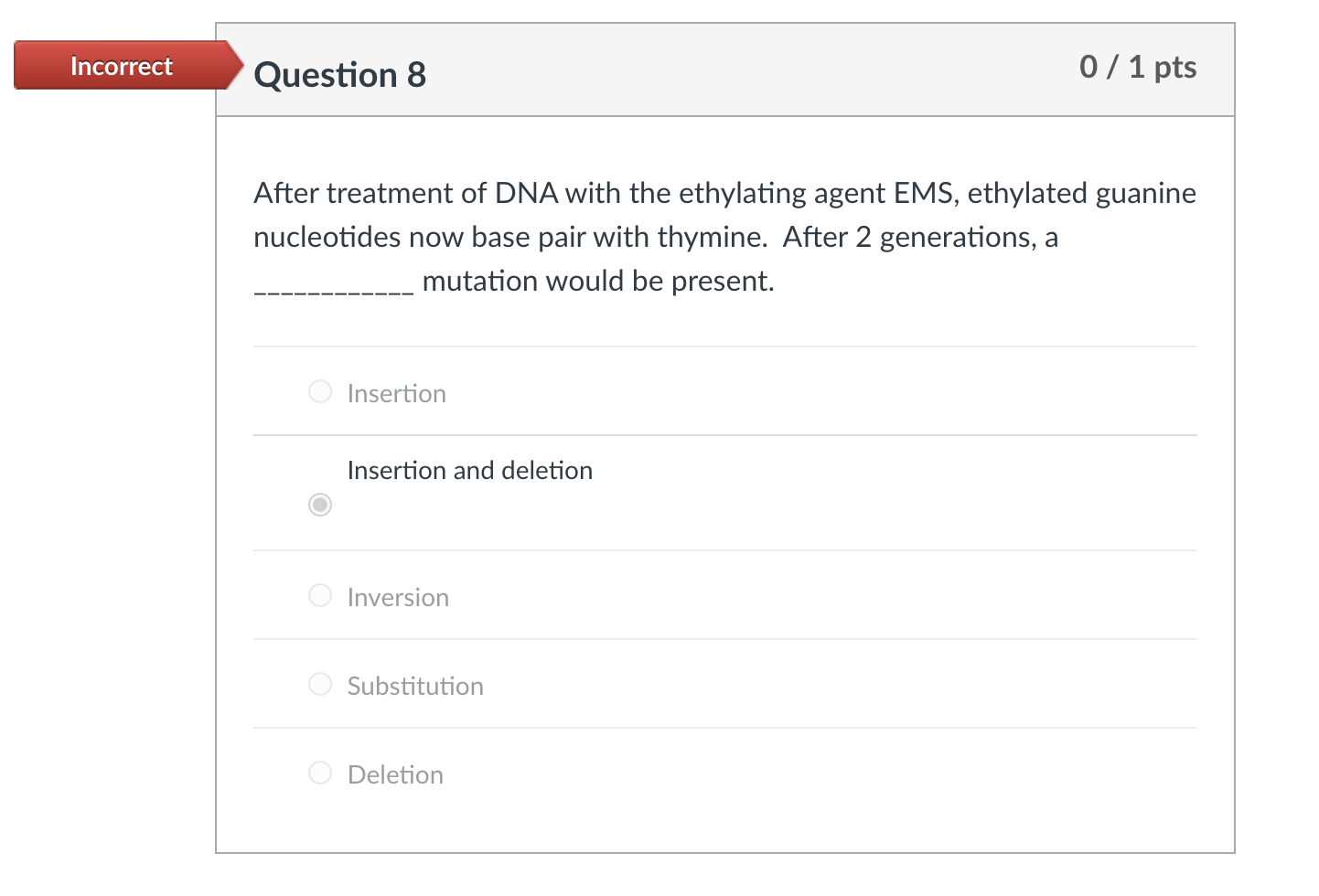 Solved After treatment of DNA with the ethylating agent EMS, | Chegg.com