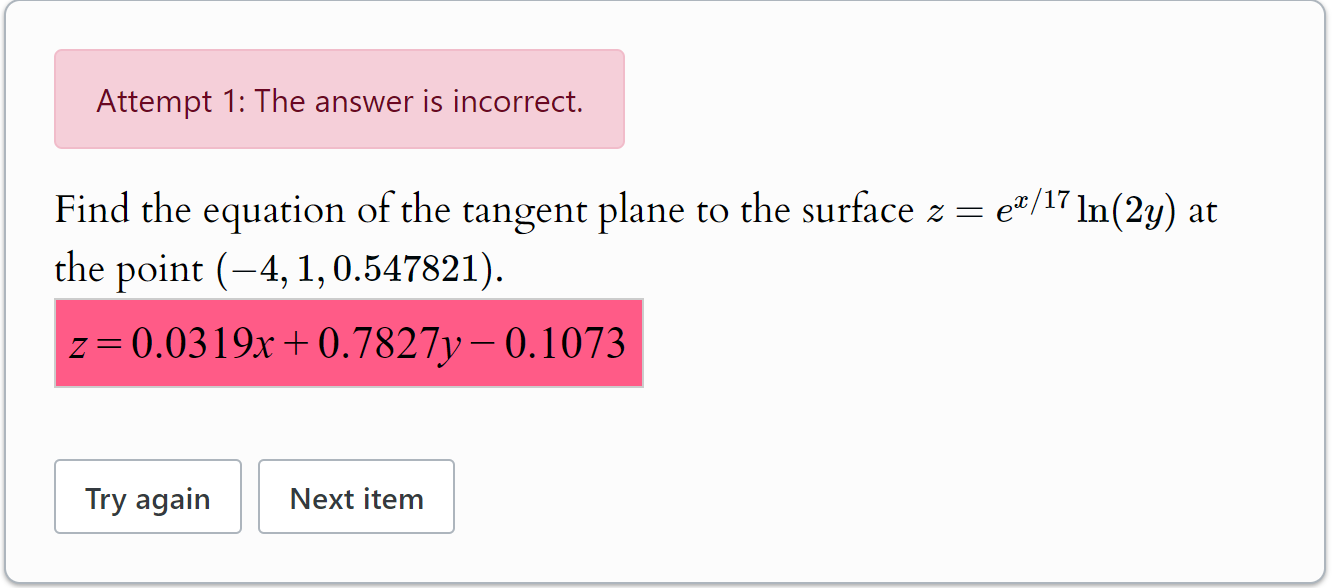 Solved Attempt 1: The answer is incorrect.Find the equation | Chegg.com