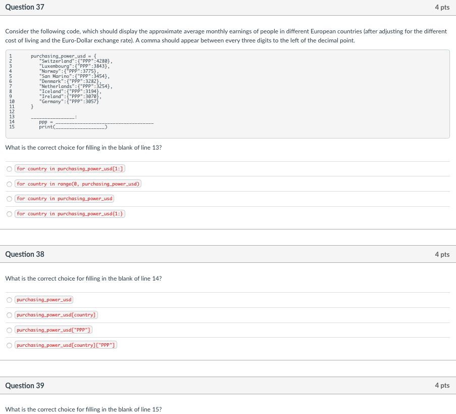 Solved Question 37 4 pts Consider the following code, which | Chegg.com