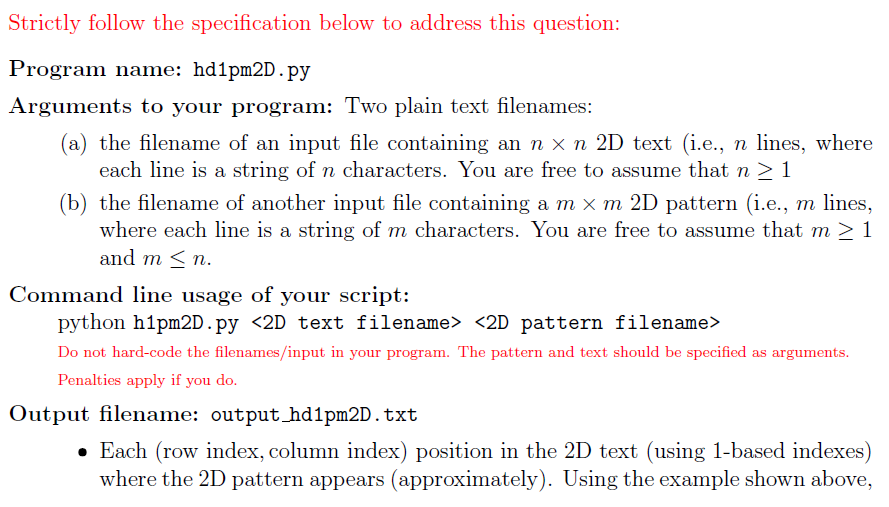 Solved Two Dimensional Approximate Pattern Matching In This