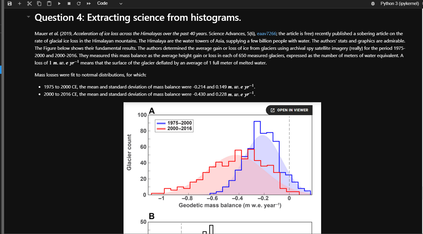 Solved Question 4: Extracting science from histograms. Mauer | Chegg.com