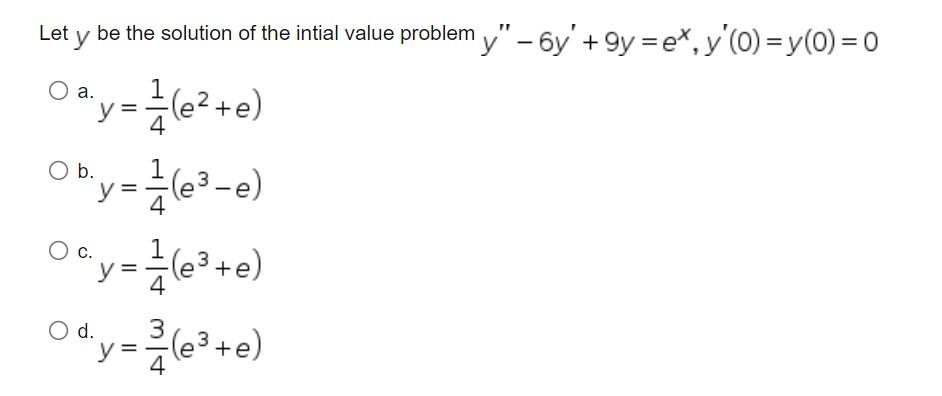 Solved Let y be the solution of the intial value problem | Chegg.com