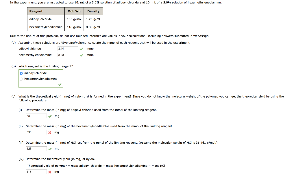 Solved In the experiment, you are instructed to use 10. mL | Chegg.com