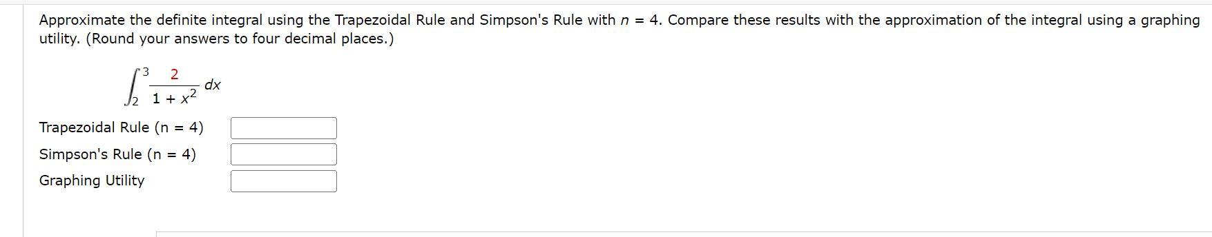 Solved Approximate the definite integral using the | Chegg.com