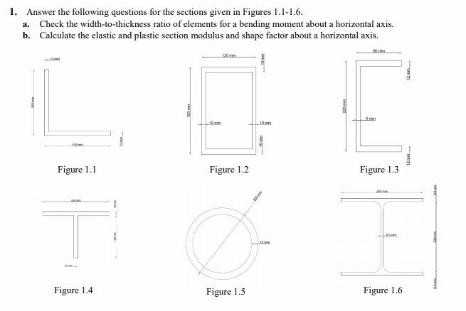 Solved 1. Answer the following questions for the sections | Chegg.com