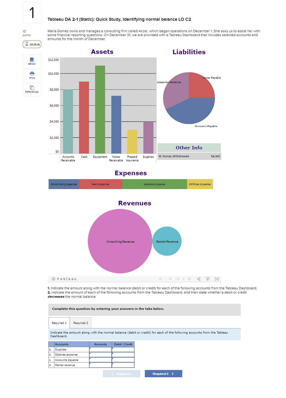 Solved Tableau DA 2-1 (Static): Quick Study, Identifying | Chegg.com